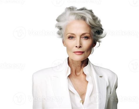 Ai Generated Attractive Older Woman With Elegant Style 36460764 Png