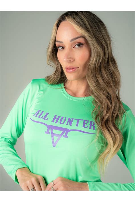 Camiseta Feminina Manga Longa Uv 50 All Hunter Proteção Solar