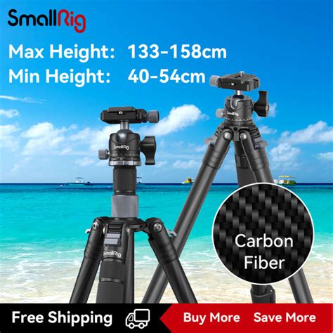 Smallrig Travel Carbon Fiber Tripod With Center Column Ball Head Max