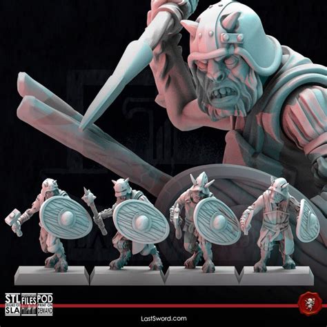 3d Printable Mongrel Herd Spears And Javalins By Lastsword Miniatures