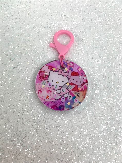 Hello Kitty Sanrio Kawaii Keychain Etsy