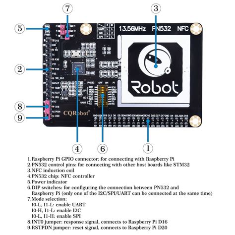 13 56MHz PN532 NFC CQRobot Wiki