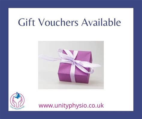 Unity Physiotherapy And Wellbeing On Linkedin T Vouchers Can Be Used For Towards Any Of My 1 1