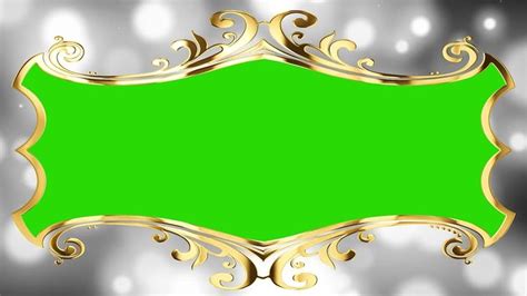 Hd Beautiful Gold Wedding Frame Green Screen Video Background