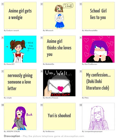 Anime Girl Gets A Wedgie Drawception