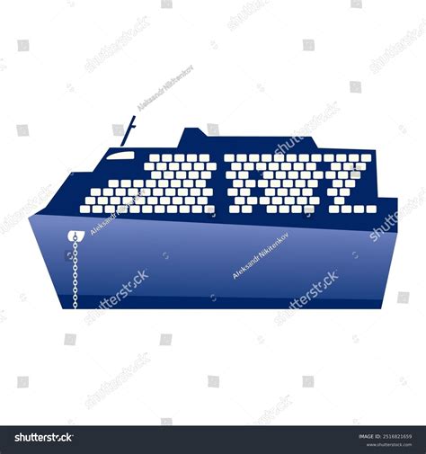 Cruise Ship Large Multi Deck Ship Icon Stock Vector Royalty Free