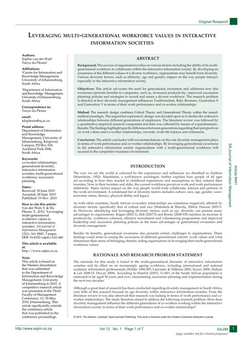 Pdf Leveraging Multi Generational Workforce Values In Interactive