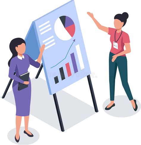 Two Businesswomen Presenting Marketing Data Analysis On A Whiteboard