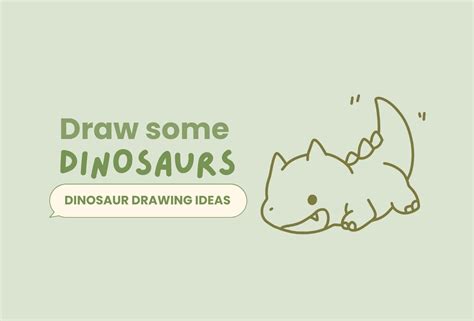 22 Cute And Easy Dinosaur Drawing Ideas A Sleepy Creative