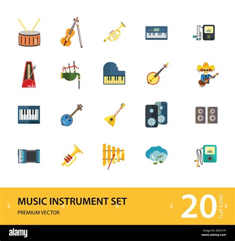 Music Instrument Icon Set Stock Vector Image And Art Alamy