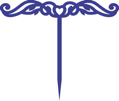 Laser Cut Valentine Cake Topper Ornament Design Free Cdr Vectors Art