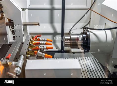 Cnc Machine The Cnc Lathe Machine Or Turning Machine Turning Numerical Control Machine With