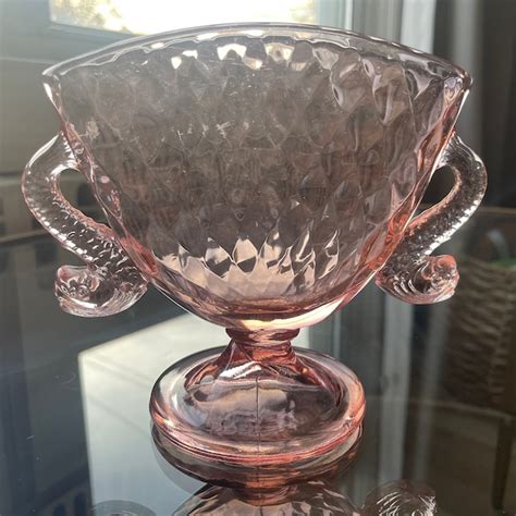 Fenton Diamond Optic Vase Etsy