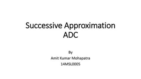 Successive Approximation Adc