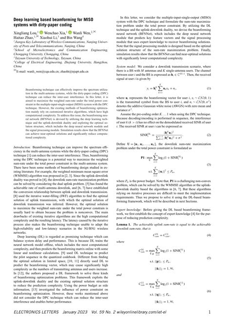 PDF Deep Learning Based Beamforming For MISO Systems With Dirtypaper Coding