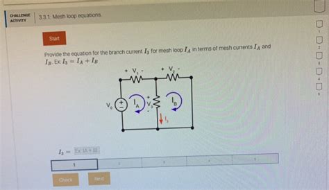 solved challenge activity 3 3 1 mesh loop equations start