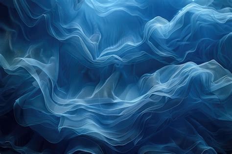Premium Photo Abstract Blue Background Wave Or Veil Texture