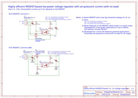 MOSFET Based Voltage Regulator To Power 1 5 3V Gadgets By Li Ion Li Po Battery Platform For