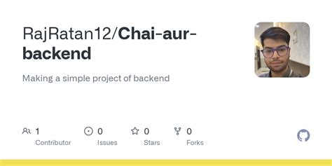 Github Rajratan12chai Aur Backend Making A Simple Project Of Backend