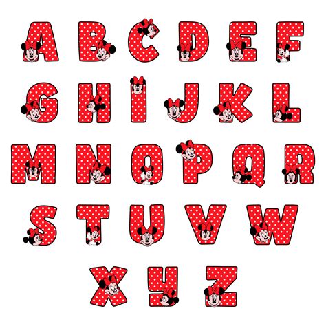 Mouse Alphabet Letters Minnie Minnie Mouse Mickey Font Disney Alphabet