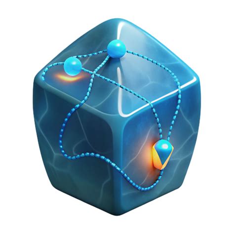 Networked Cube Abstract D Model Of Interconnected Nodes PNG