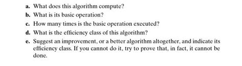 Solved Consider The Following Algorithm Algorithm Chegg