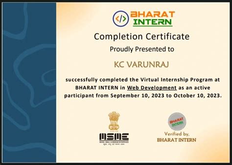 kc varunraj on linkedin bharatintern