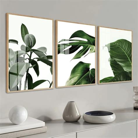 Quadro Decorativo Vidro Costela de Adão Folhagem Folhas