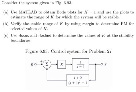 Solved Consider The System Given In Fig 693 A Use