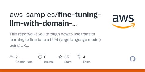 Github Aws Samplesfine Tuning Llm With Domain Knowledge This Repo