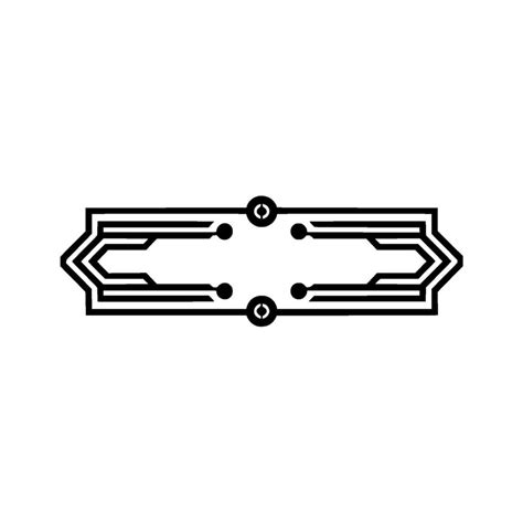 Minimalist Tech Circuit Board Element On White Background 67658656