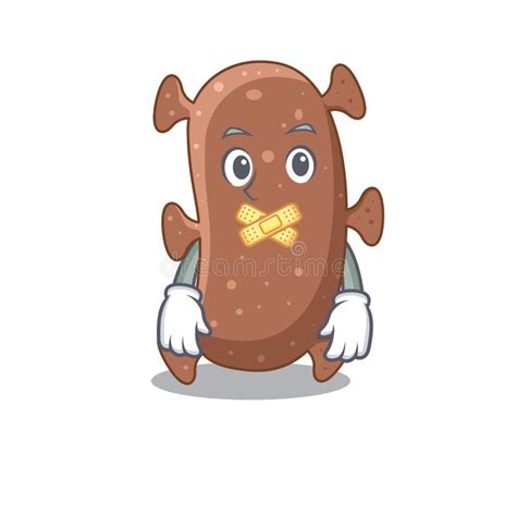 Actinomyces Israelii Cartoon Character Style With Mysterious Silent