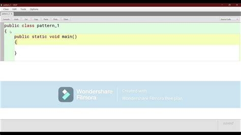 A Program To Print A Simple Pattern Using Nested Loop Youtube