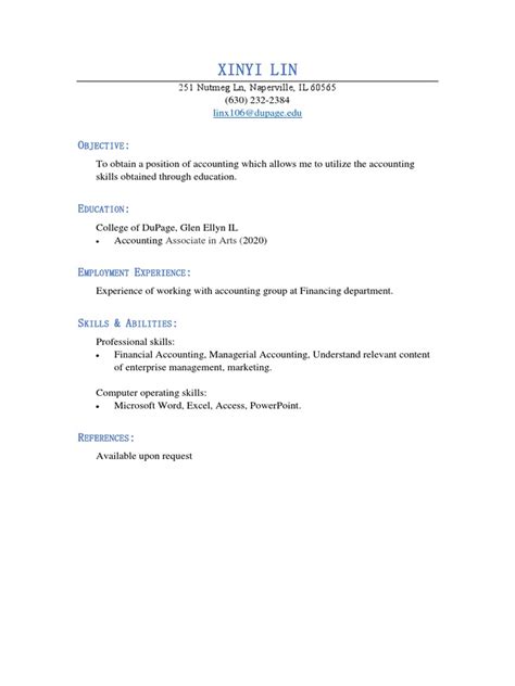 Xinyi Lin Linx106dupage Edu Pdf