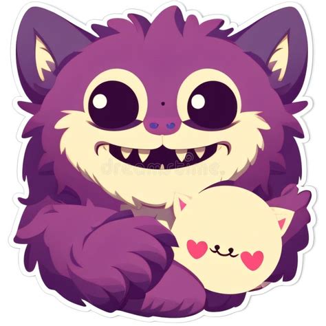 Cute Furry Monster Sticker Stock Illustrations 954 Cute Furry Monster
