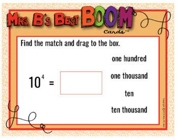 BOOM Digital Math Task Cards Powers Of Ten And Exponents By Mrs B S Best