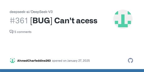 Bug Cant Acess · Issue 361 · Deepseek Aideepseek V3 · Github