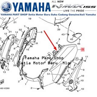 Jual Cover Lampu Depan Body Bodi Cowling All New Nmax N Max 2022 Merah Glossy Kiri Original Asli