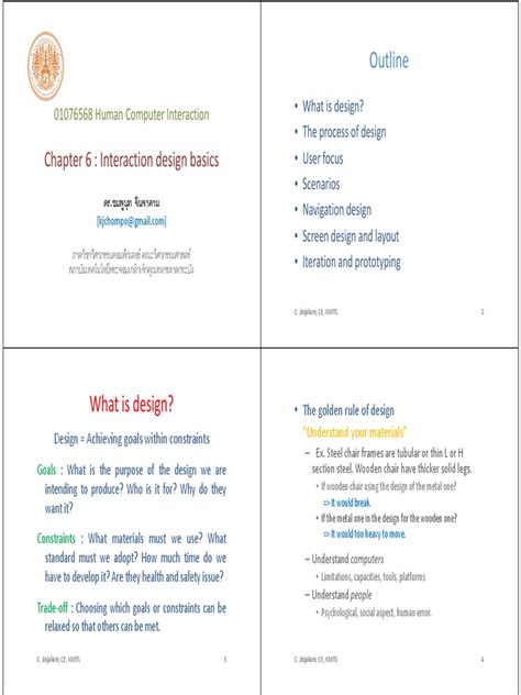 Hci Chapter 6 Interaction Design Basics Pdf Human Computer