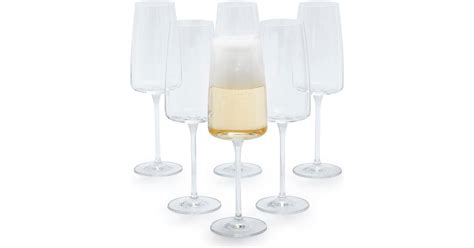 Schott Zwiesel Sensa 6 Piece Champagne Flute Set Clear Champagne Glass