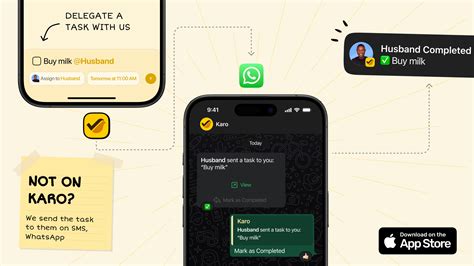 karo lets you manage and send tasks to any of your contacts