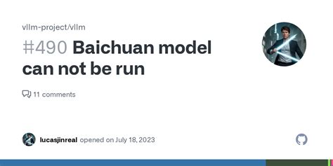 Baichuan Model Can Not Be Run Issue 490 Vllm Project Vllm GitHub