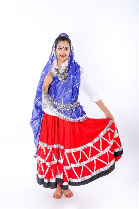 Reyon Lehenga Cotton Red Haryana Folk Dance Costume Size Free Rs 600