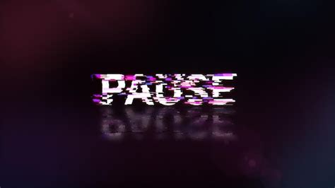 Premium Photo Pause Text With Screen Effects Of Technological Glitches