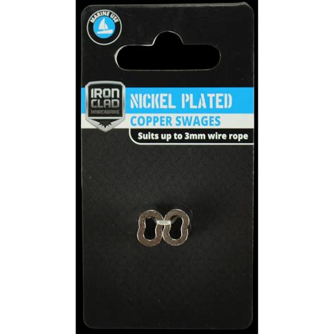 Iron Clad Swage 3mm Nickel Plated Copper Mitre10