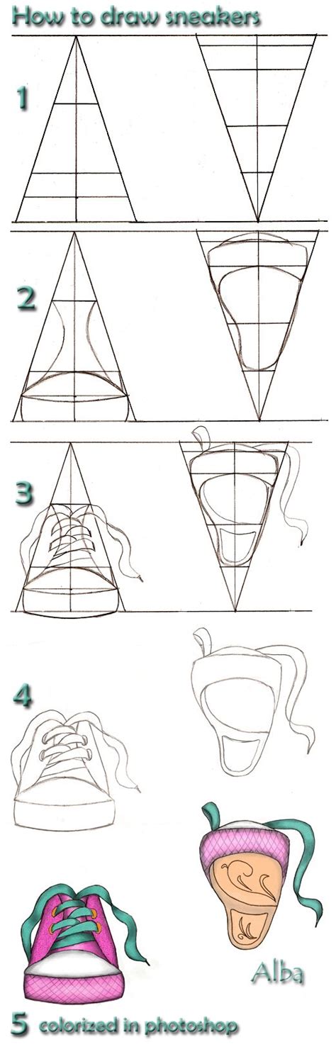Tutorial Sneakers Drawing Tutorial Drawings Drawing Illustrations