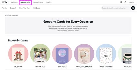 Greeting Cards Evite