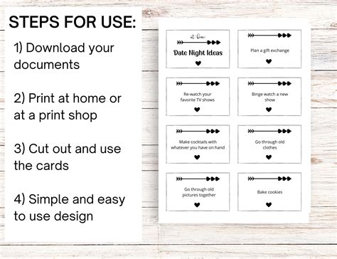Date Night Ideas Printable Date Night Jar Cards At Home Date Ideas