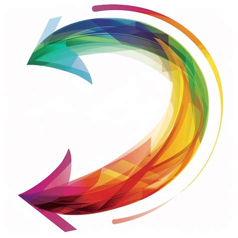 Colored Curving Arrow Premium Ai Generated Image