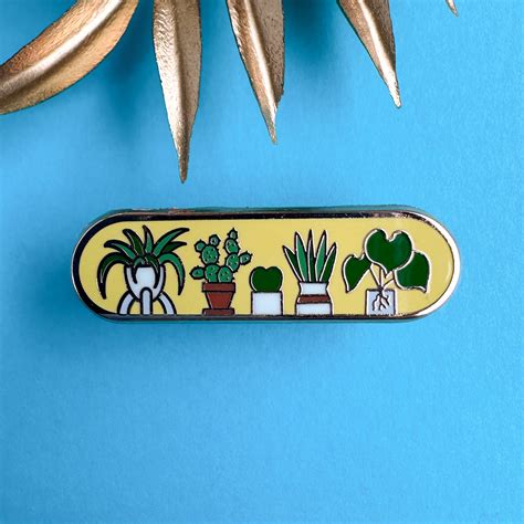 Plant Shelf Personality Plaque Enamel Pin Kitty With A Cupcake